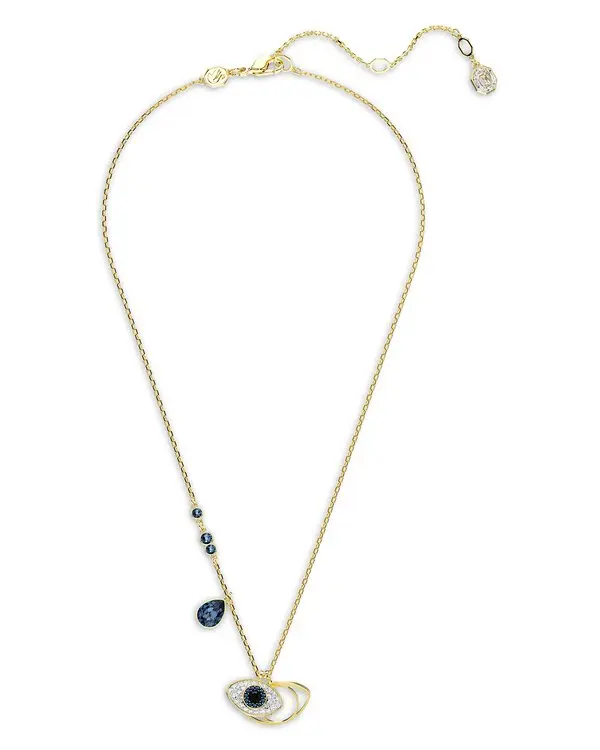 SWAROVSKI Symbolica Crystal Evil Eye Pendant Necklace - Blue/gold