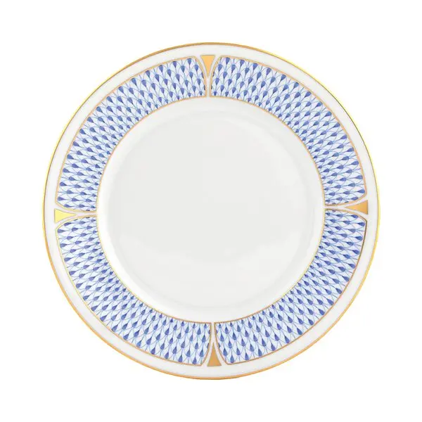 HEREND Art Deco Salad Plate - Blue