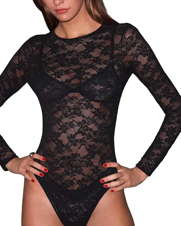 FLEUR DU MAL Le Stretch Thong Bodysuit
