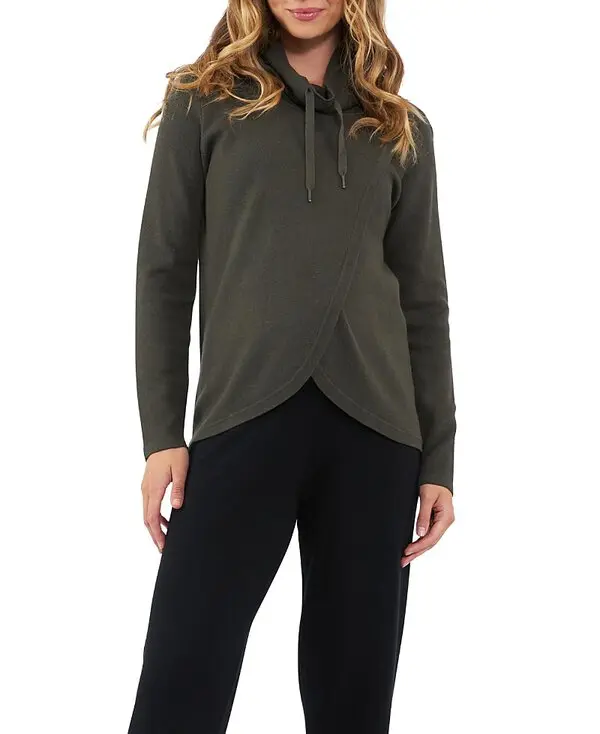 RIPE MATERNITY Cassie Cross Over Nursing Knit Sweater - Khaki
