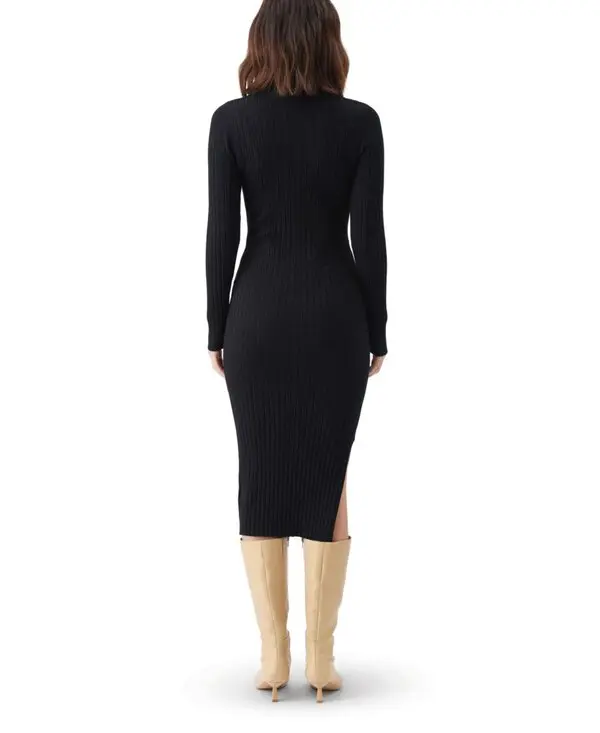 RIPE MATERNITY Nella Rib Nursing Knit Dress - Black