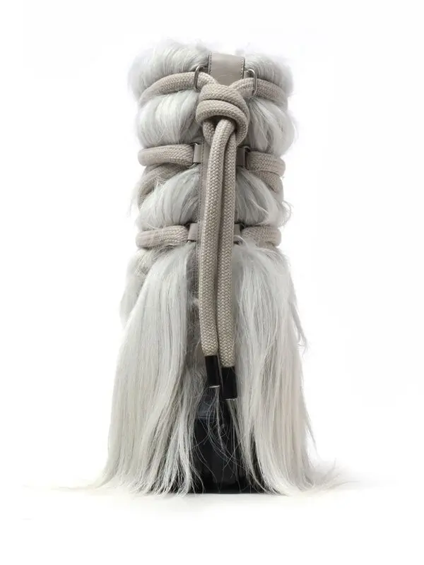 Rick Owens Lunar Mega Tractor Fur Boots