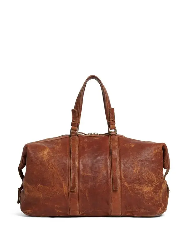 Dsquared2 Distressed Leather Duffle Bag - Brown