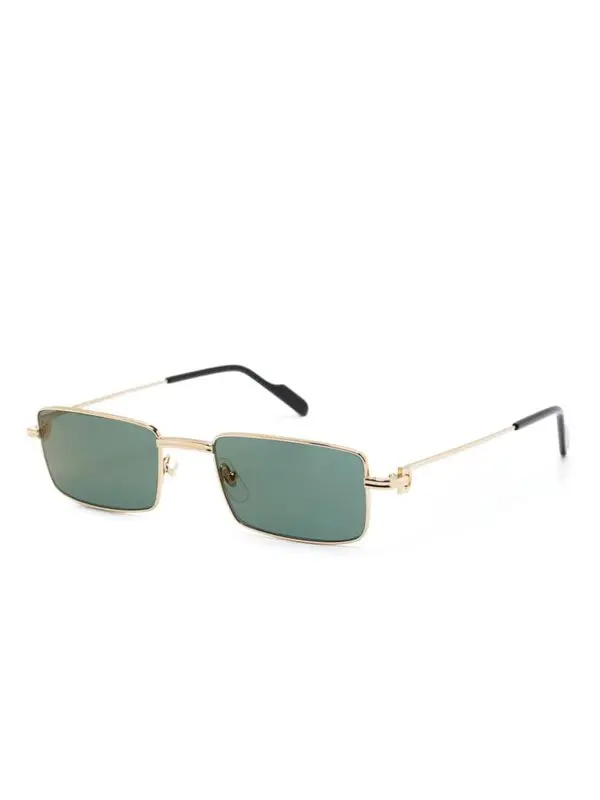 CARTIER Rectangle-frame Sunglasses - Gold