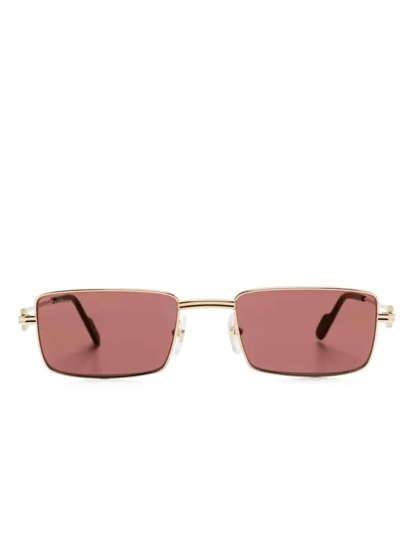 CARTIER Rectangle-frame Sunglasses - Gold