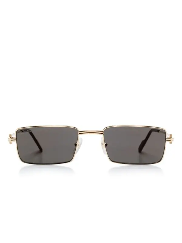 CARTIER Rectangle-frame Sunglasses - Gold