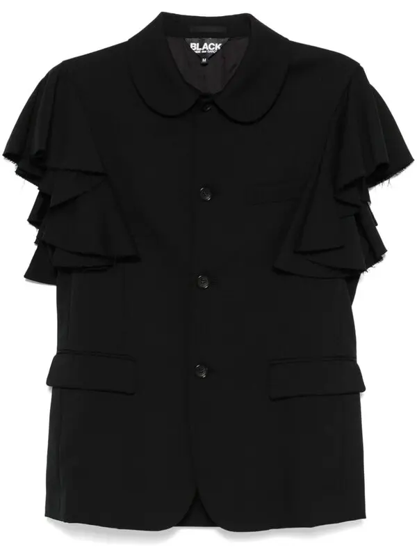 BLACK COMME DES GARÇONS Ruffle Detailing Blazer