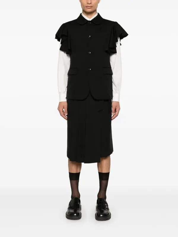 BLACK COMME DES GARÇONS Ruffle Detailing Blazer