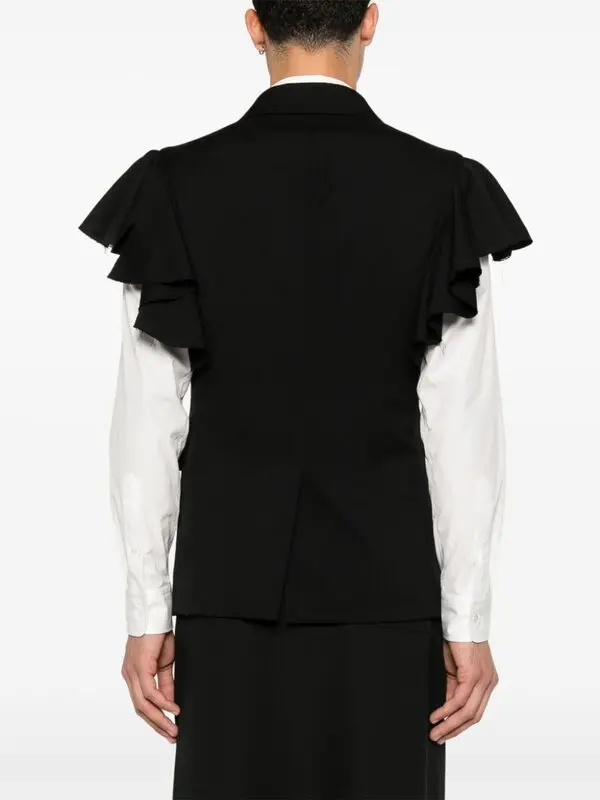 BLACK COMME DES GARÇONS Ruffle Detailing Blazer
