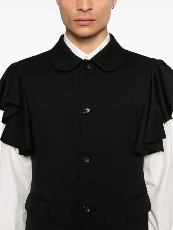 BLACK COMME DES GARÇONS Ruffle Detailing Blazer