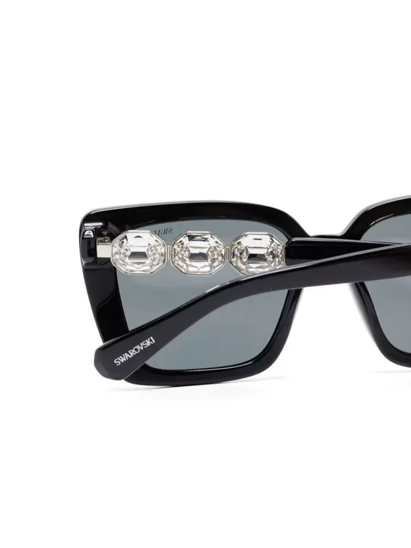 SWAROVSKI Crystal-embellished Sunglasses - Black