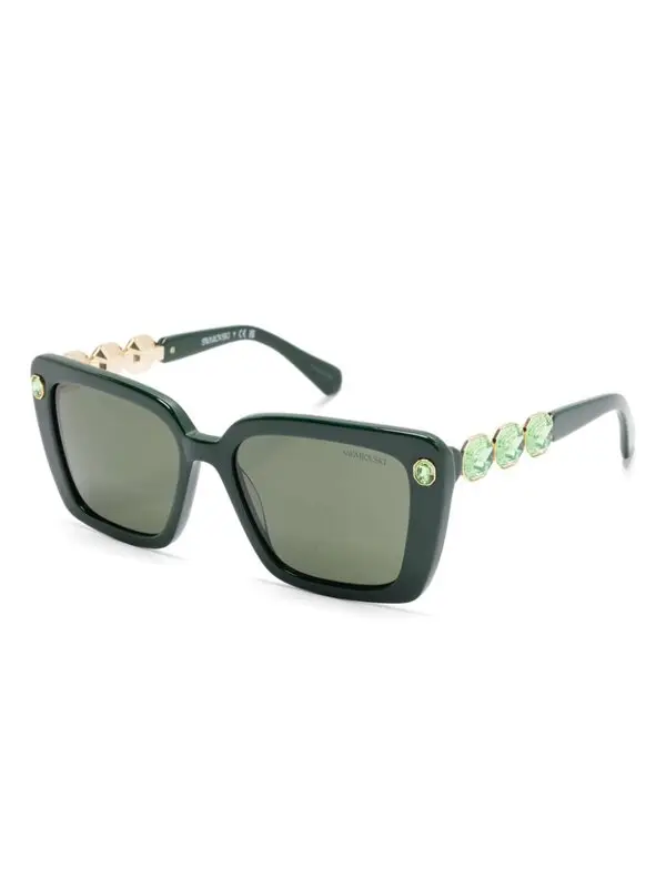 SWAROVSKI Crystal-embellished Sunglasses - Green