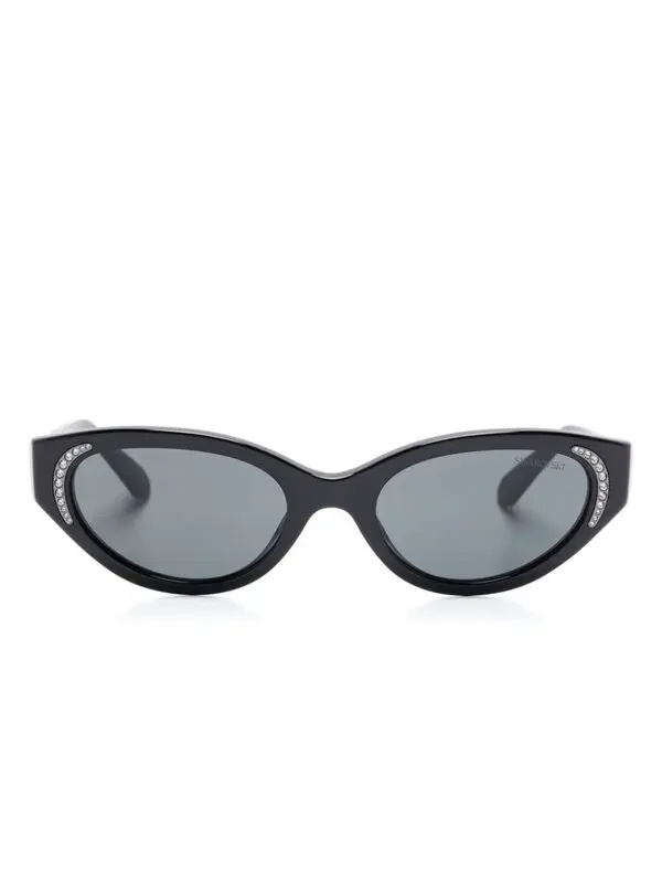 SWAROVSKI Crystal-embellished Cat-eye Sunglasses - Black