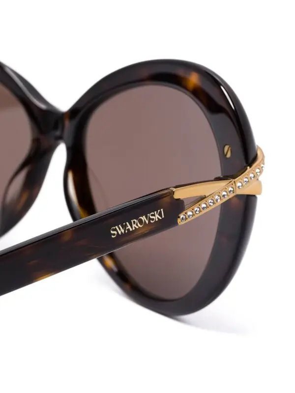 SWAROVSKI Crystal-embellished Sunglasses - Brown