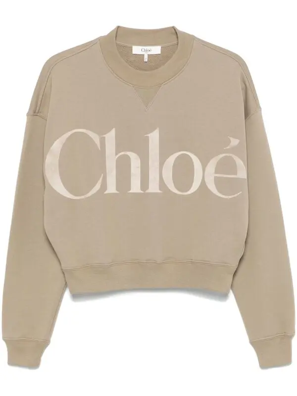 Chloé Flocked Logo Sweatshirt