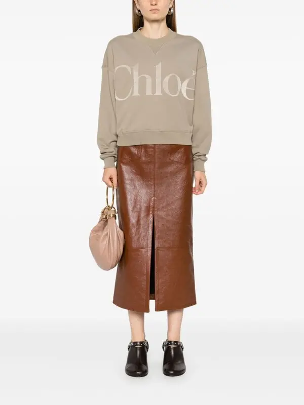 Chloé Flocked Logo Sweatshirt