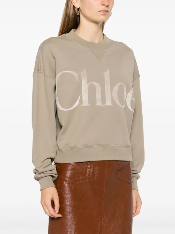 Chloé Flocked Logo Sweatshirt
