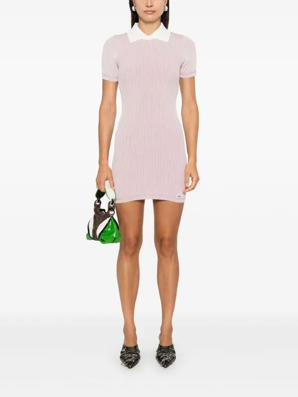 Gcds Contrasting Collar Mini Dress