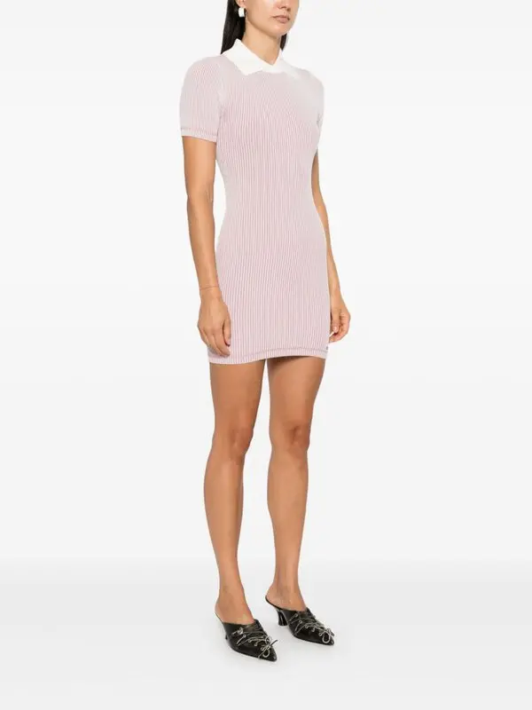 Gcds Contrasting Collar Mini Dress