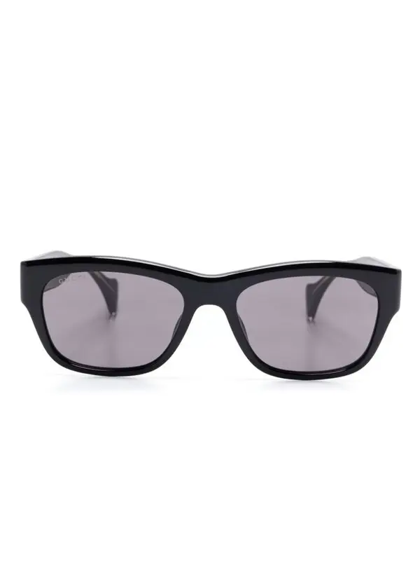 Gucci Rectangle-frame Sunglasses - Black