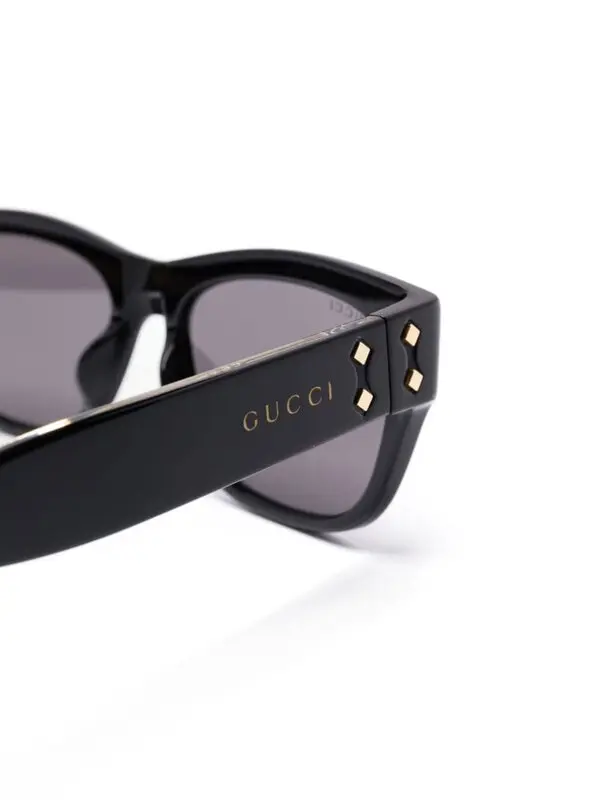 Gucci Rectangle-frame Sunglasses - Black