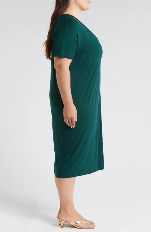 Universal Standard Teresa Jersey Shift Dress - Forest Green