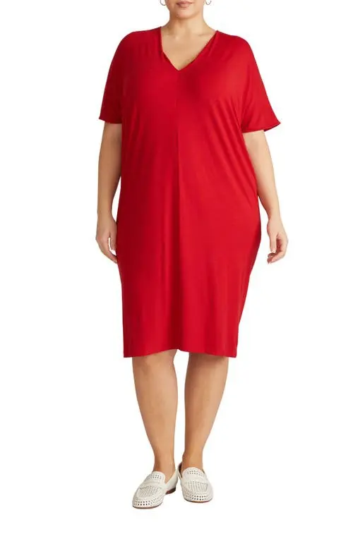 Universal Standard Teresa Jersey Shift Dress - New York Red