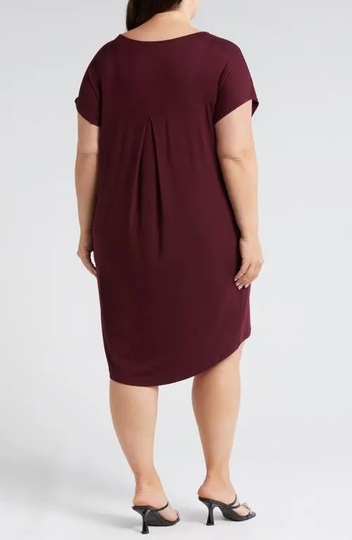 Universal Standard Helen Shift Dress - Black Cherry