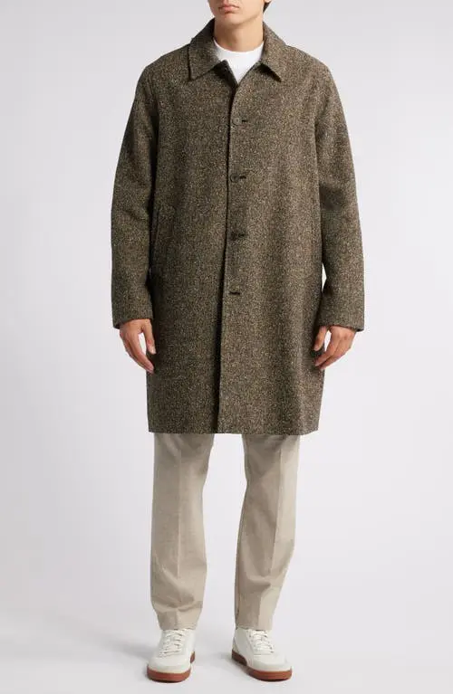 Wax London Stan Tweed Car Coat In Brown 30% Off Editorialist