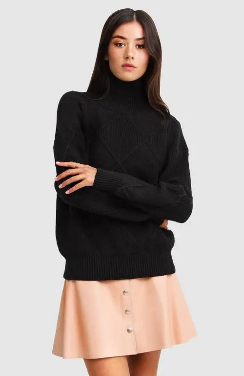 BELLE & BLOOM The Academy Turtleneck Jumper - Black