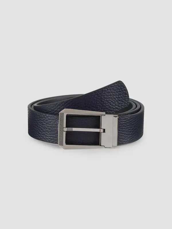 FERRAGAMO Classic Leather Buckle Belt - Nero Midnight