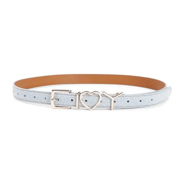 Y/Project 25mm Heart Denim Belt In Blue - 38% Off | Editorialist