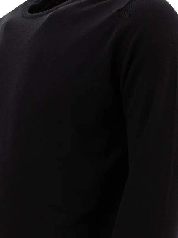 John Smedley Lundy Merino Wool Crew-neck Sweater - Black