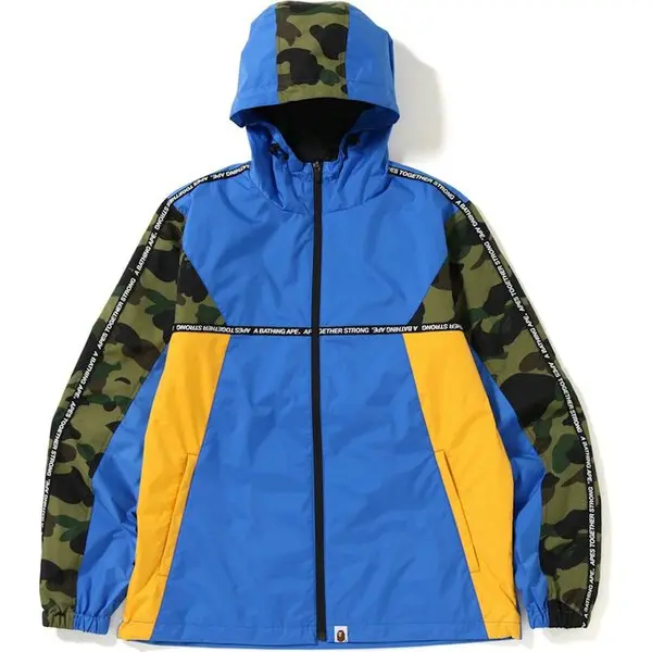 A BATHING APE Logo Tape Hoodie Jacket
