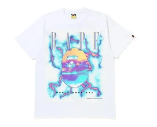 A BATHING APE Lightning Tee Shirt - White