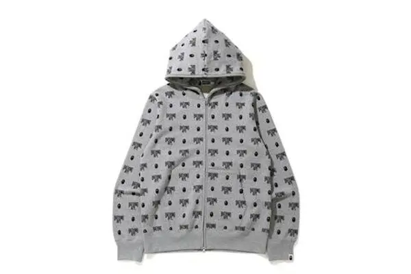 A BATHING APE Monogram Full Zip Hoodie