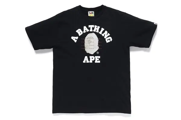 A BATHING APE X Pusha T College Logo Tee Shirt
