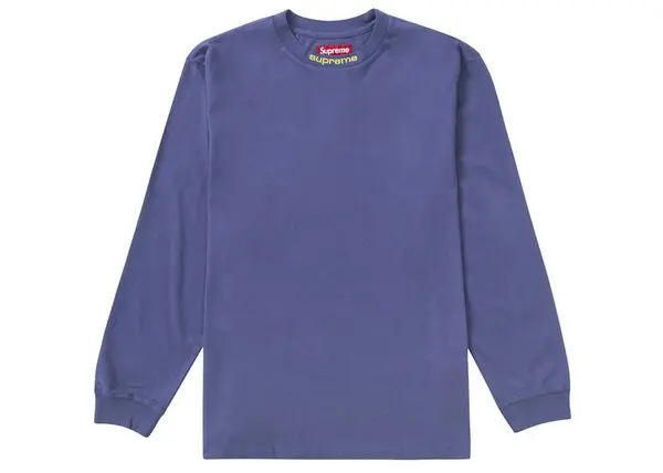Supreme Embroidered Long Sleeve Top - Navy Blue