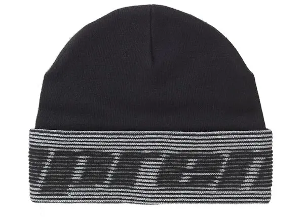 Supreme Reflective Jacquard Beanie - Black