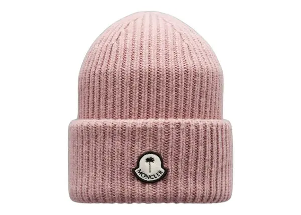 Moncler X Palm Angels Wool Beanie - Antique Pink