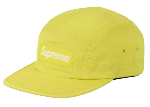 Supreme Washed Chino Twill Camp Cap - Yellow