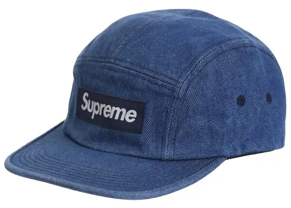 Supreme Washed Chino Twill Camp Cap - Denim