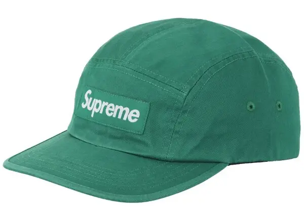 Supreme Washed Chino Twill Camp Cap - Green