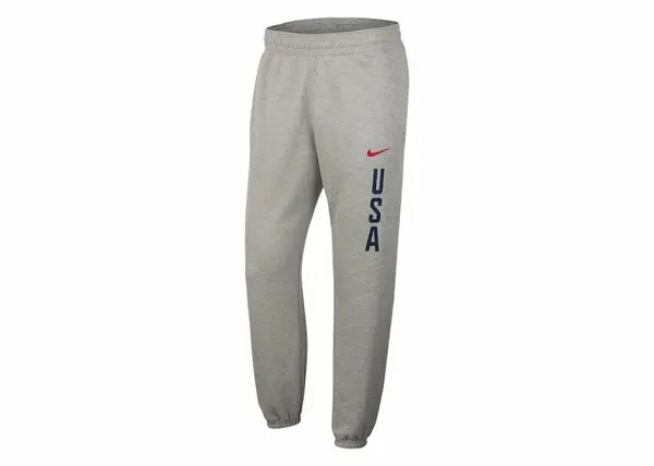 Nike Usa Practice Fleece Pant - Dark Grey Heather/sport Red