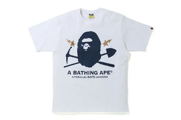 A BATHING APE Gold Rush Foil Tee Shirt #2 - White