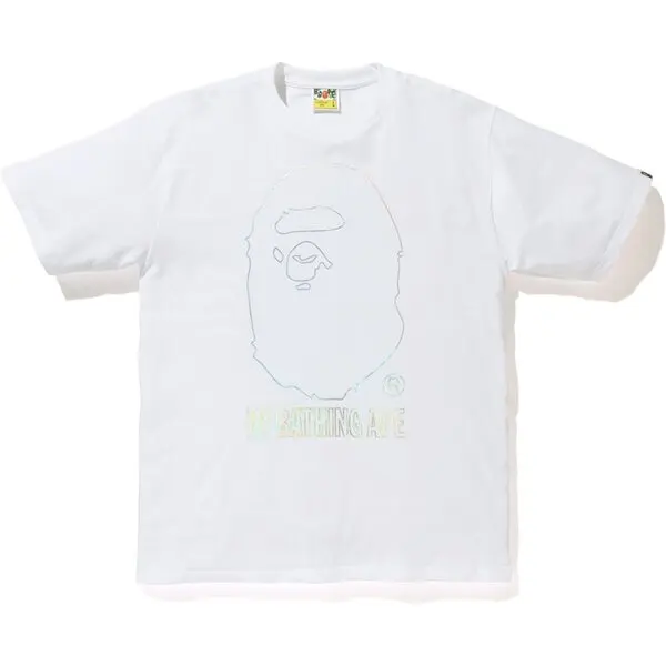 A BATHING APE Hologram Bathing Outline Tee Shirt - White