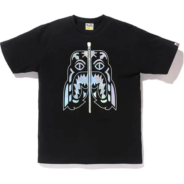 A BATHING APE Hologram Tiger Tee Shirt - Black