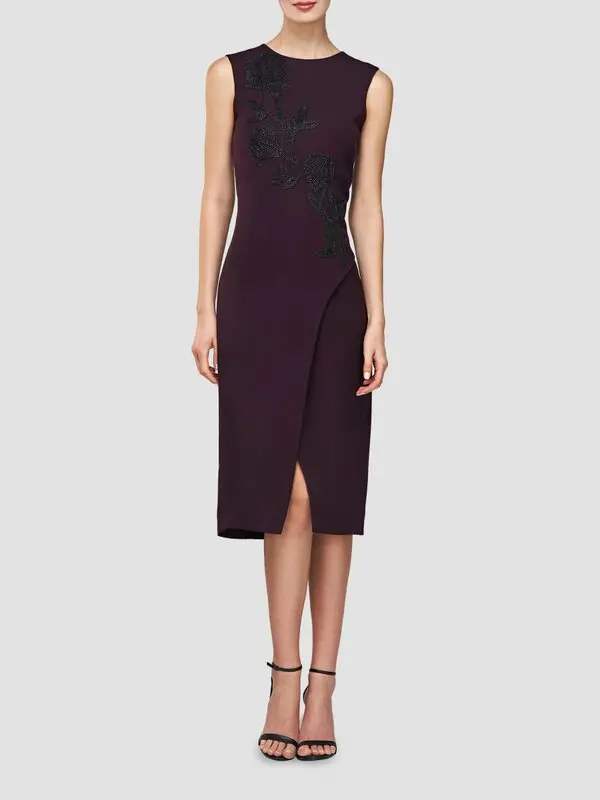 KAY UNGER Ellery Embellished Sleeveless Midi-dress