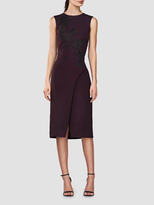 KAY UNGER Ellery Embellished Sleeveless Midi-dress