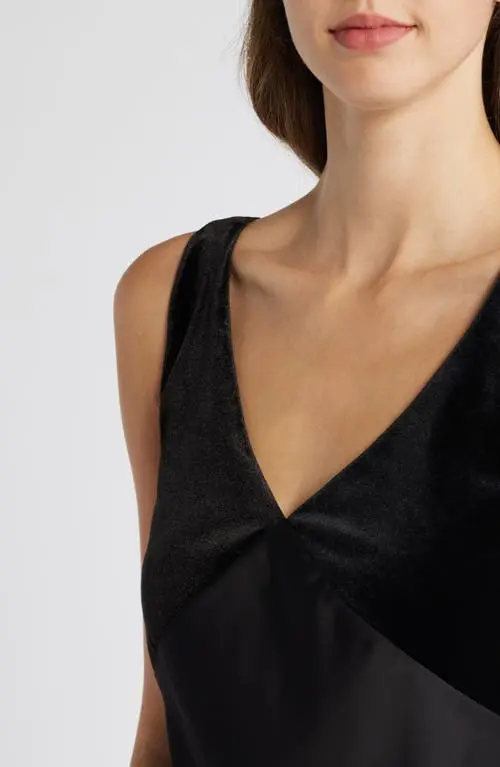 Sam Edelman Satin & Velvet Maxi Dress